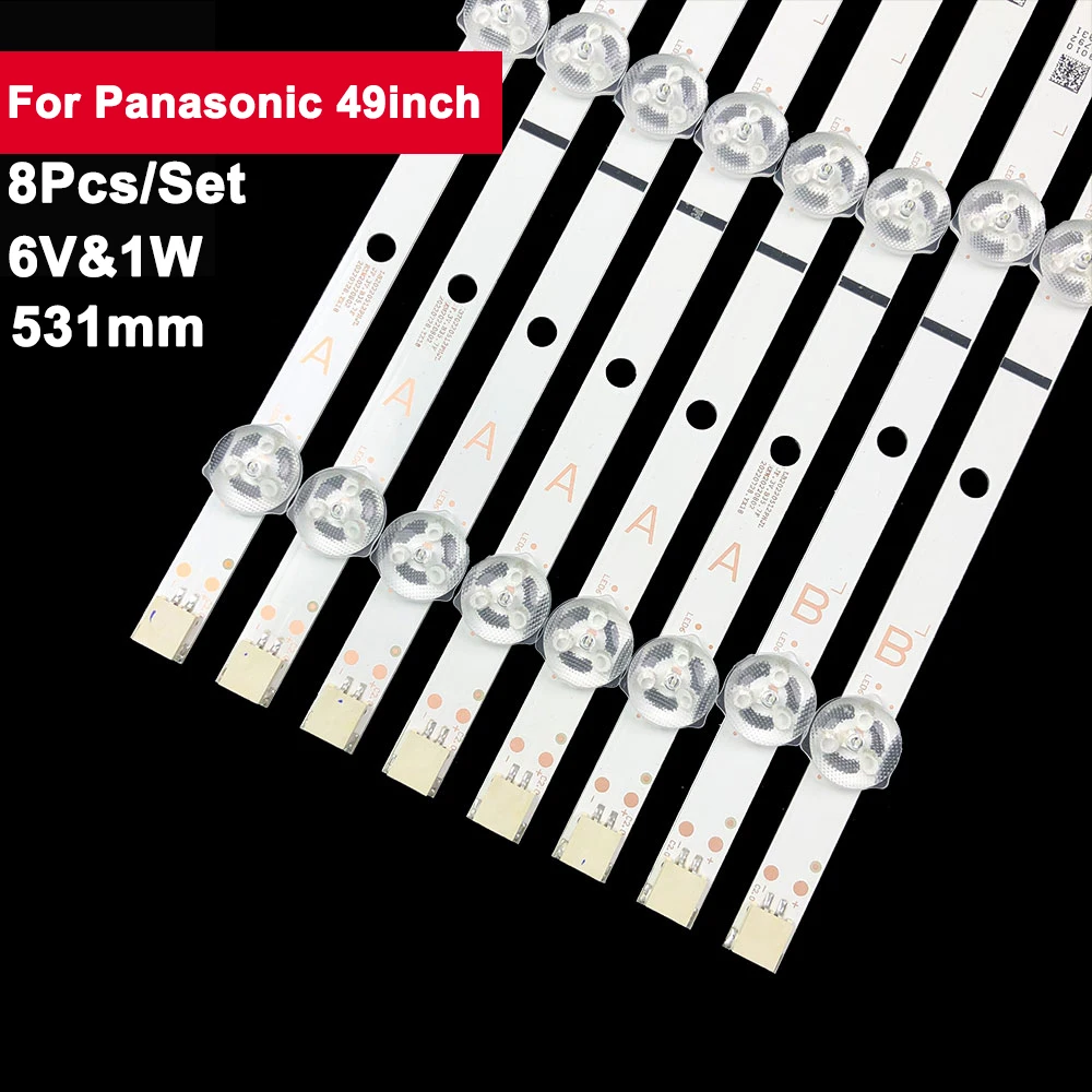 8pcs-LED-TV-Backlight-Strip-For-Panasonic-49inch-JL-D49061330-078AS-M ...