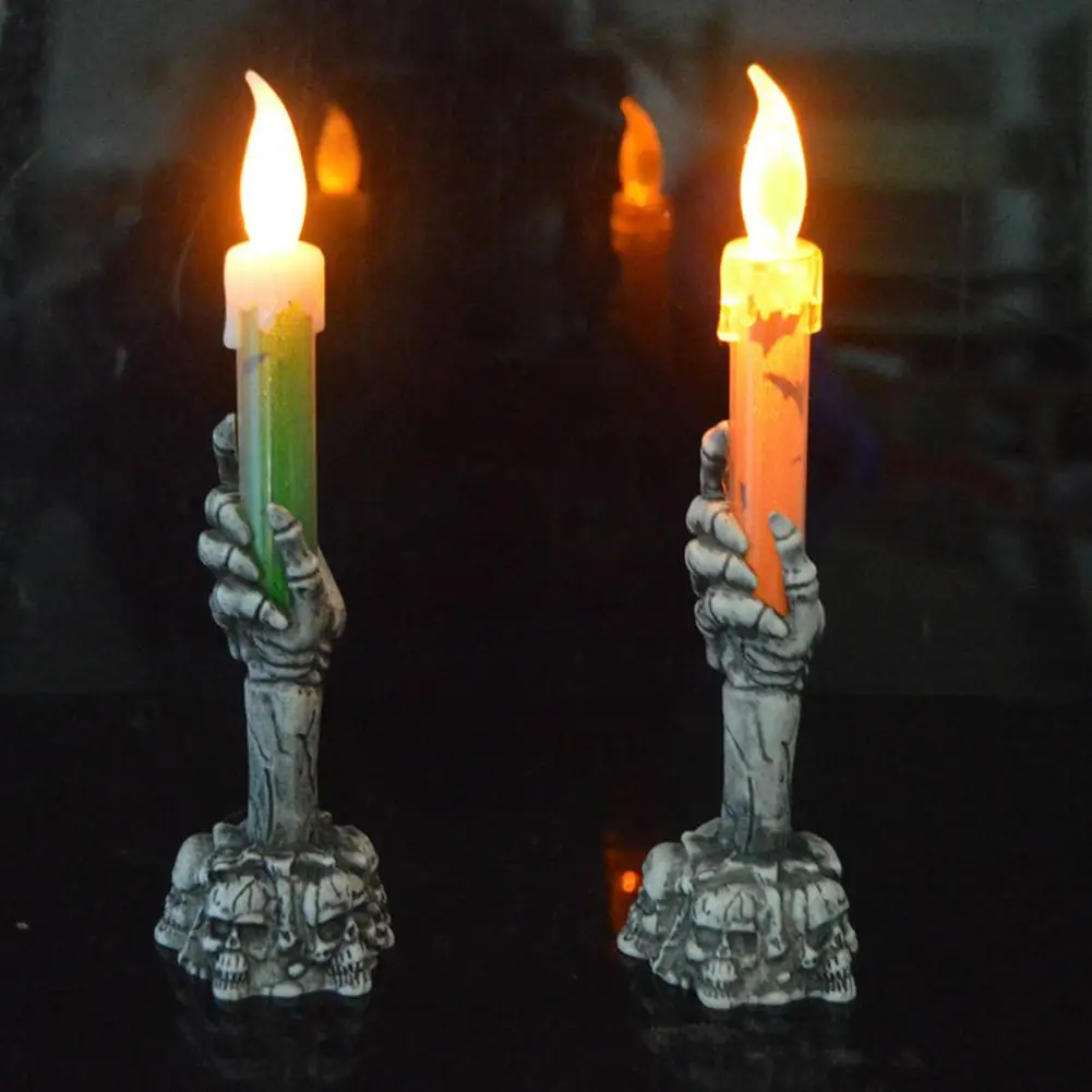 1pc Halloween Ghost Hand Candle Battery LED Light Flameless Candle ...
