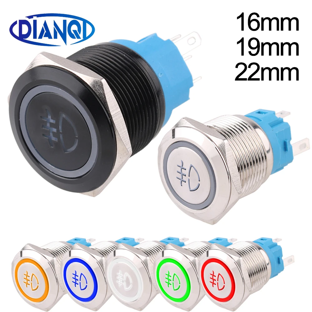 16-19-22mm-Fog-light-Lamp-Metal-Push-Button-Switch-Car-Boat-Symbols ...