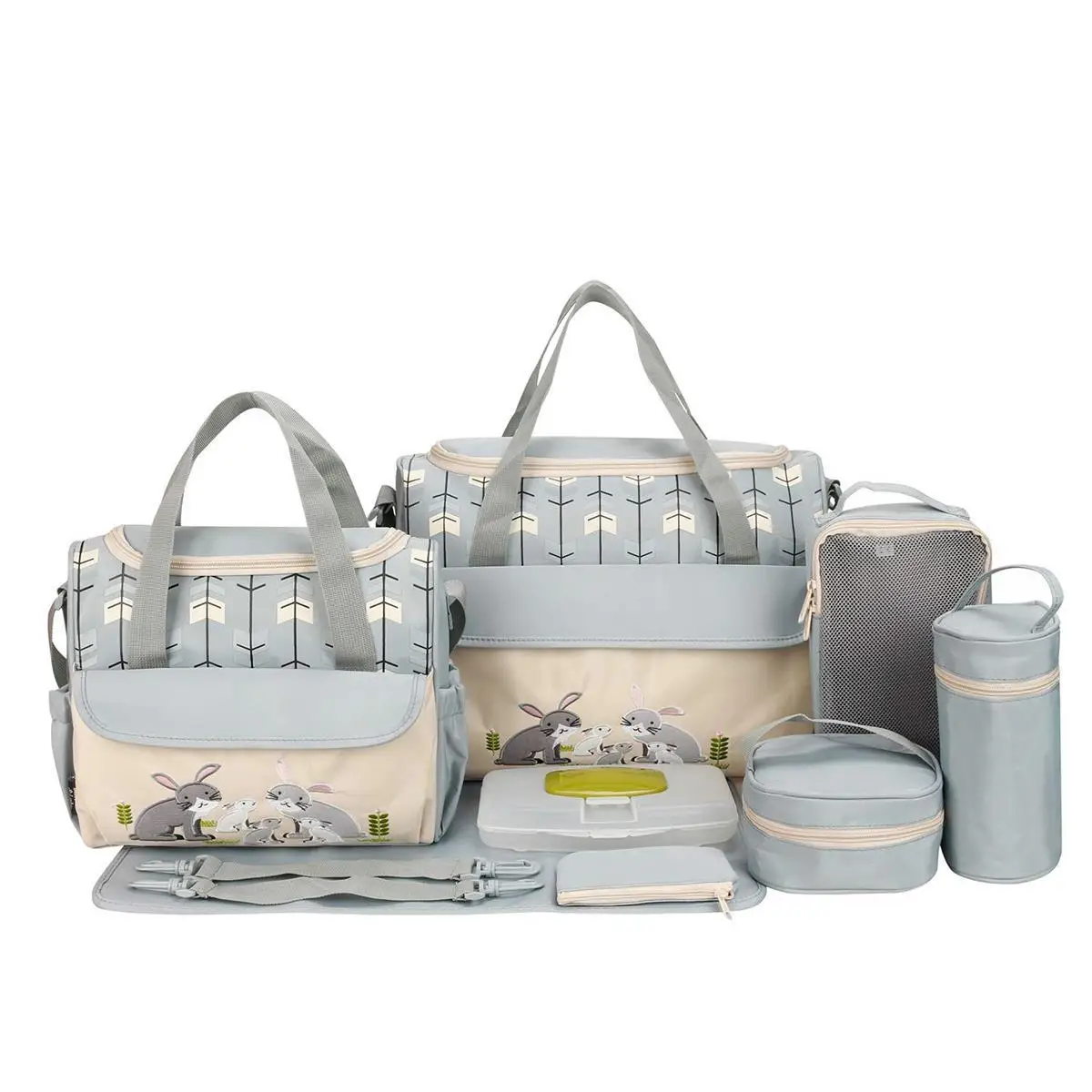 10-Pcs-Large-capacity-Cute-Portable-Stylish-Mommy-Bag-Diaper-Tote-Bag ...