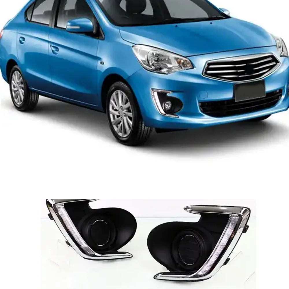 Car-Led-For-For-Mitsubishi-Attrage-G4-Mirage-2013-2015-Led-Drl-Fog-Lamp ...