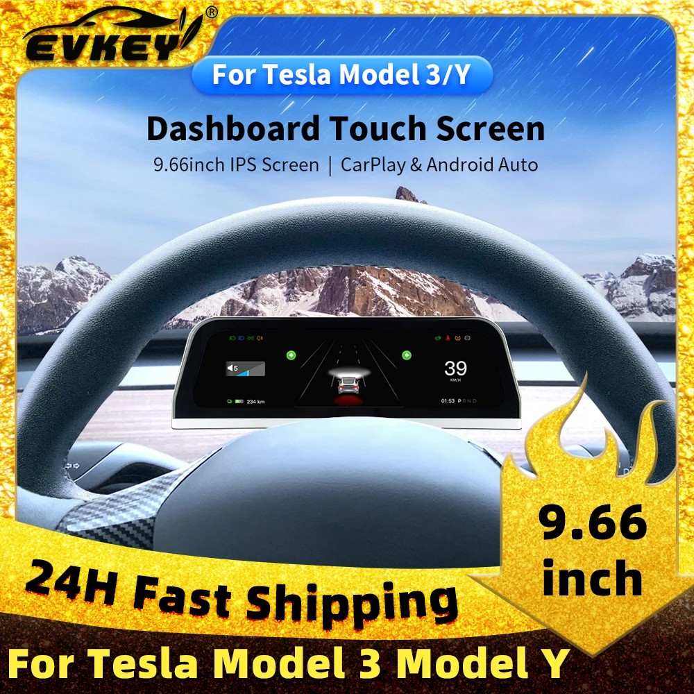 EVKEY-tablero-Digital-para-Tesla-Model-3-Y-pantalla-IPS-de-9-66 ...