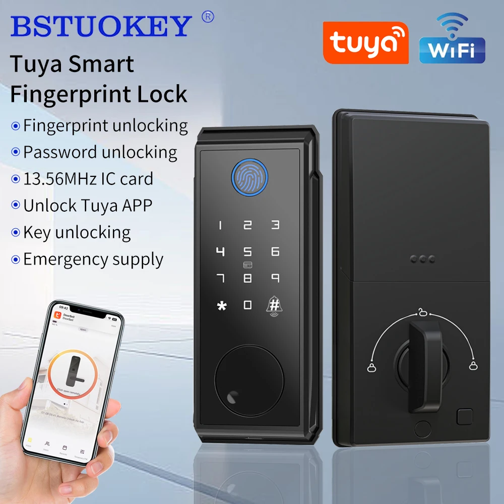 Biometric-Fingerprint-Touch-Digital-Keypad-Deadbolt-Smart-Door-Lock ...