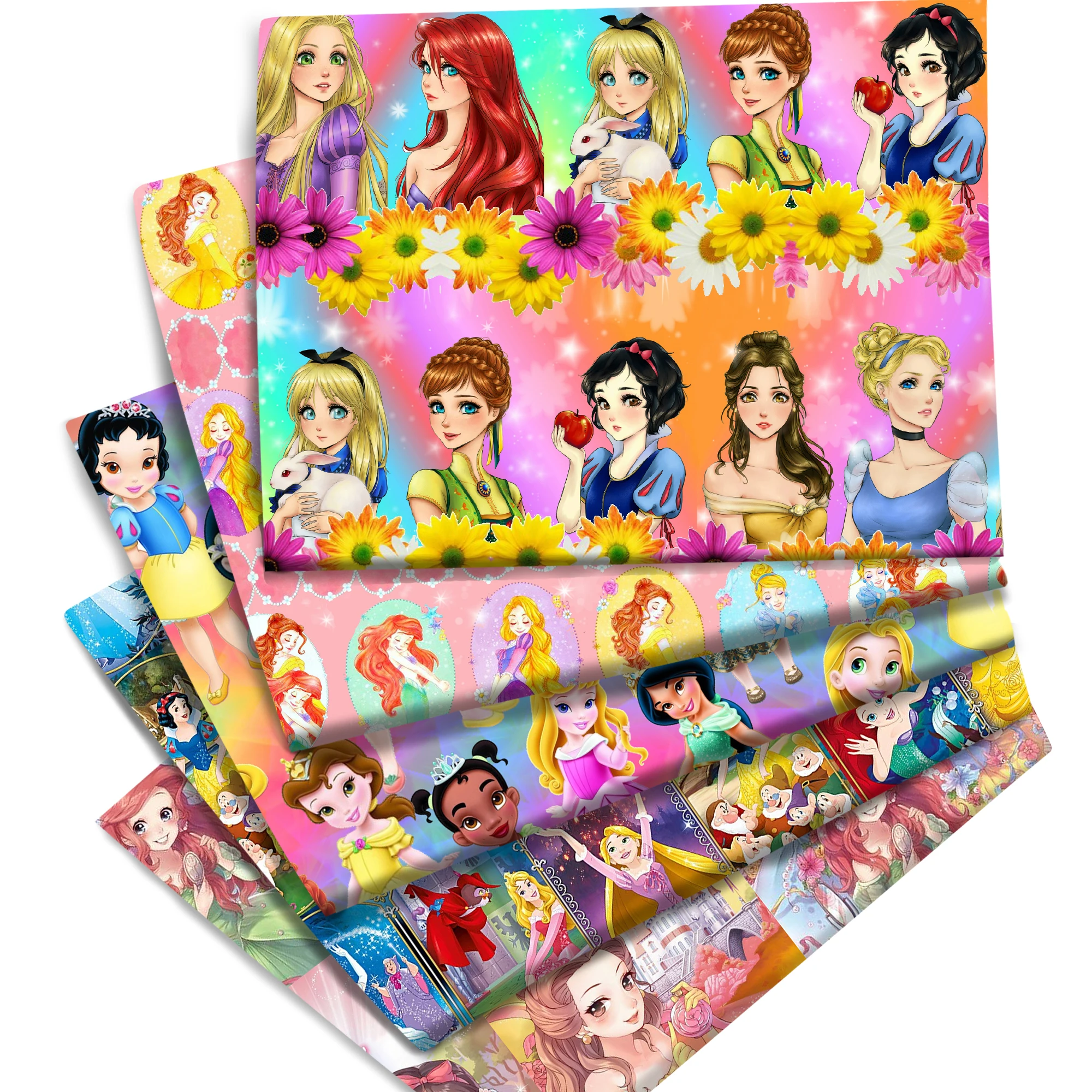 50-145cm-Sale-Disney-Princess-Cotton-Fabric-Cloth-By-The-Meter-Sewing ...