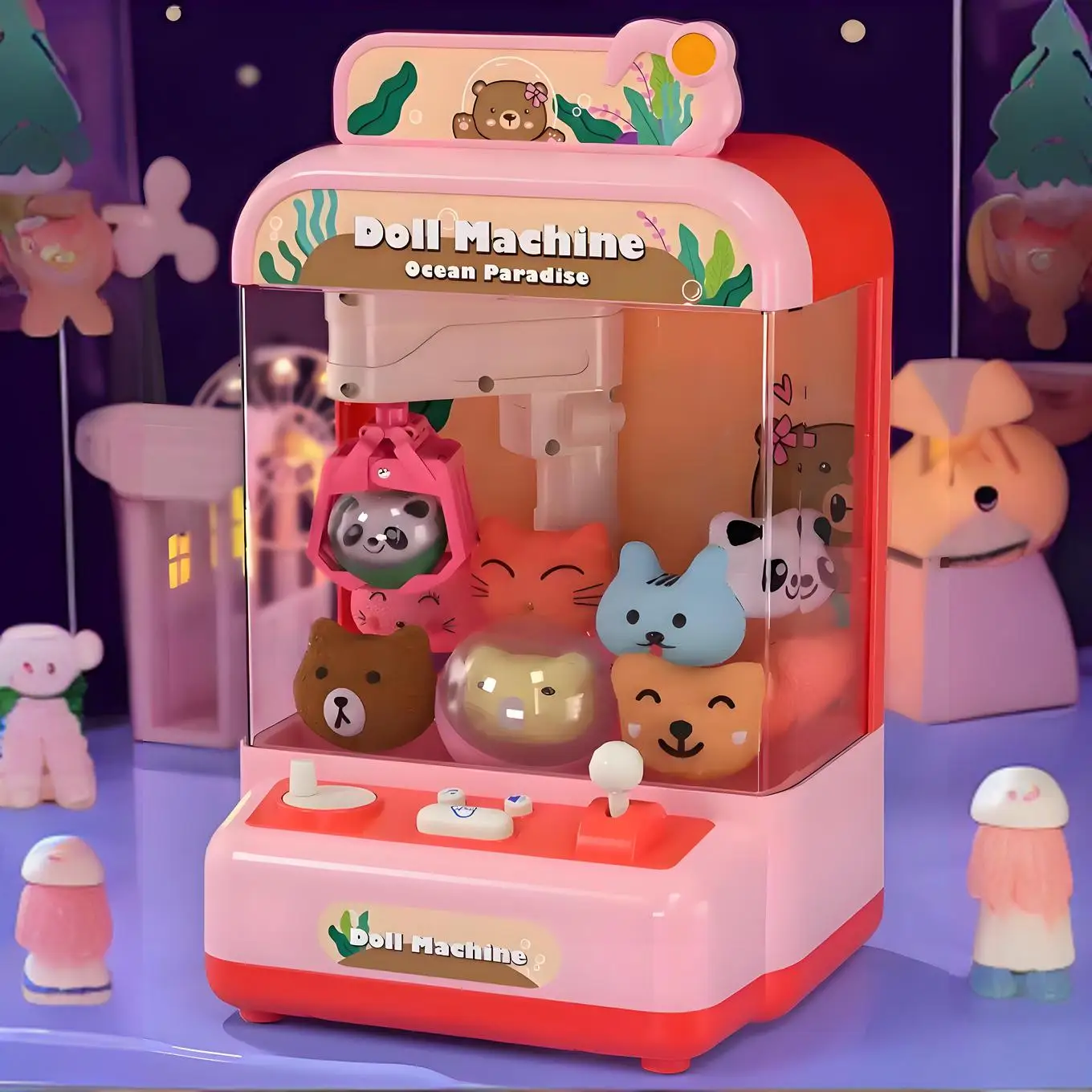 Children-s-Toy-Automatic-Claw-Machine-DIY-Gashapon-Dolls-Mini-Plush ...