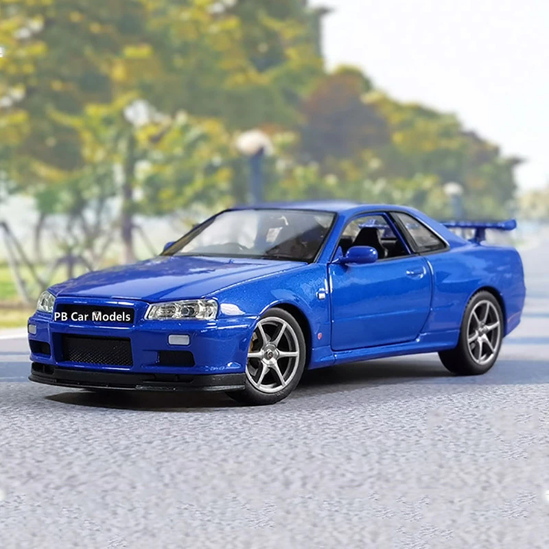 Welly 1:24 Skyline Gt-r R34 Alloy Car Model Car Model Collection Toys ...