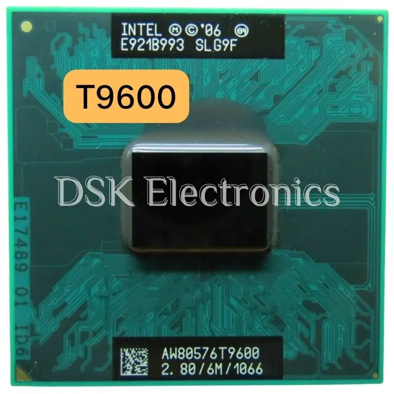 Intel Core 2 Duo T9600 CPU Laptop SLG9F SLB47 6M Cache/2.8GHz/1066/Dual Core PGA478 GM45 PM45 ...