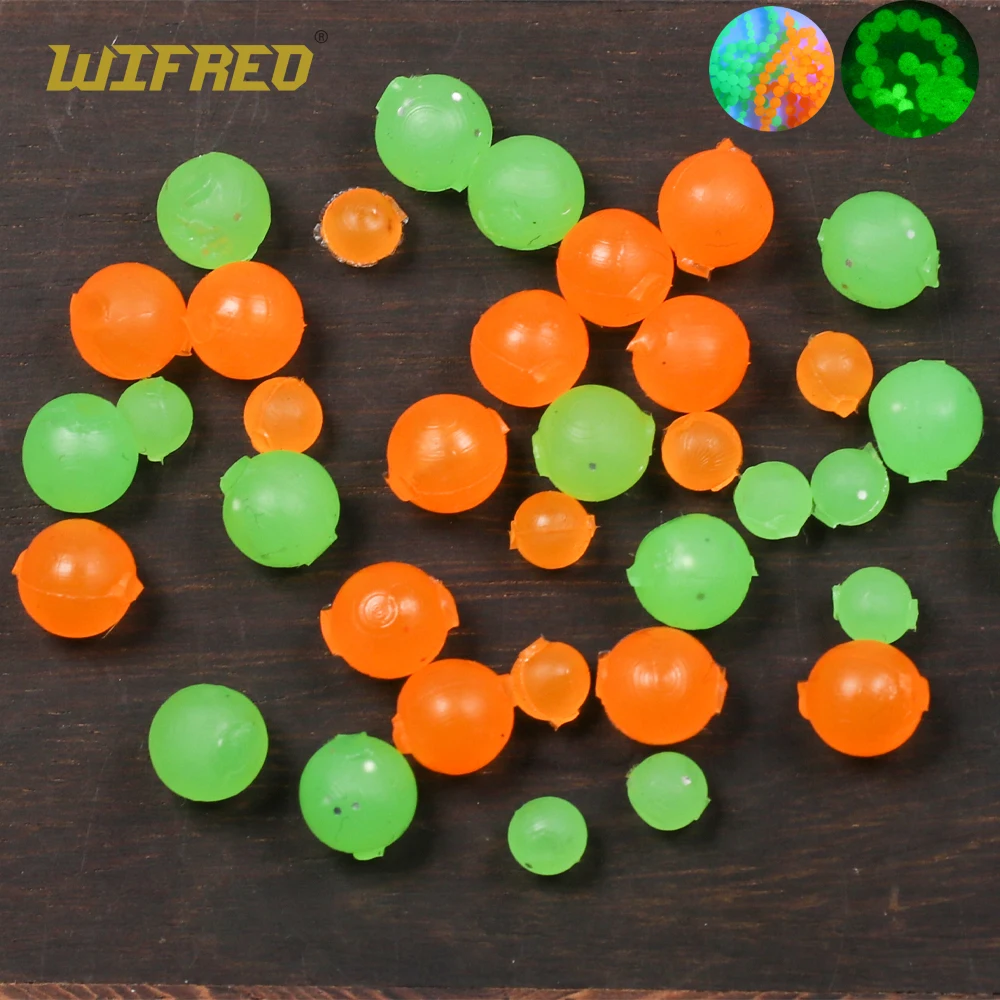 Wifreo-40PCS-Bag-Realistic-Salmon-Egg-Roe-Elastic-Fly-Tying-Egg-Fly-Glo ...