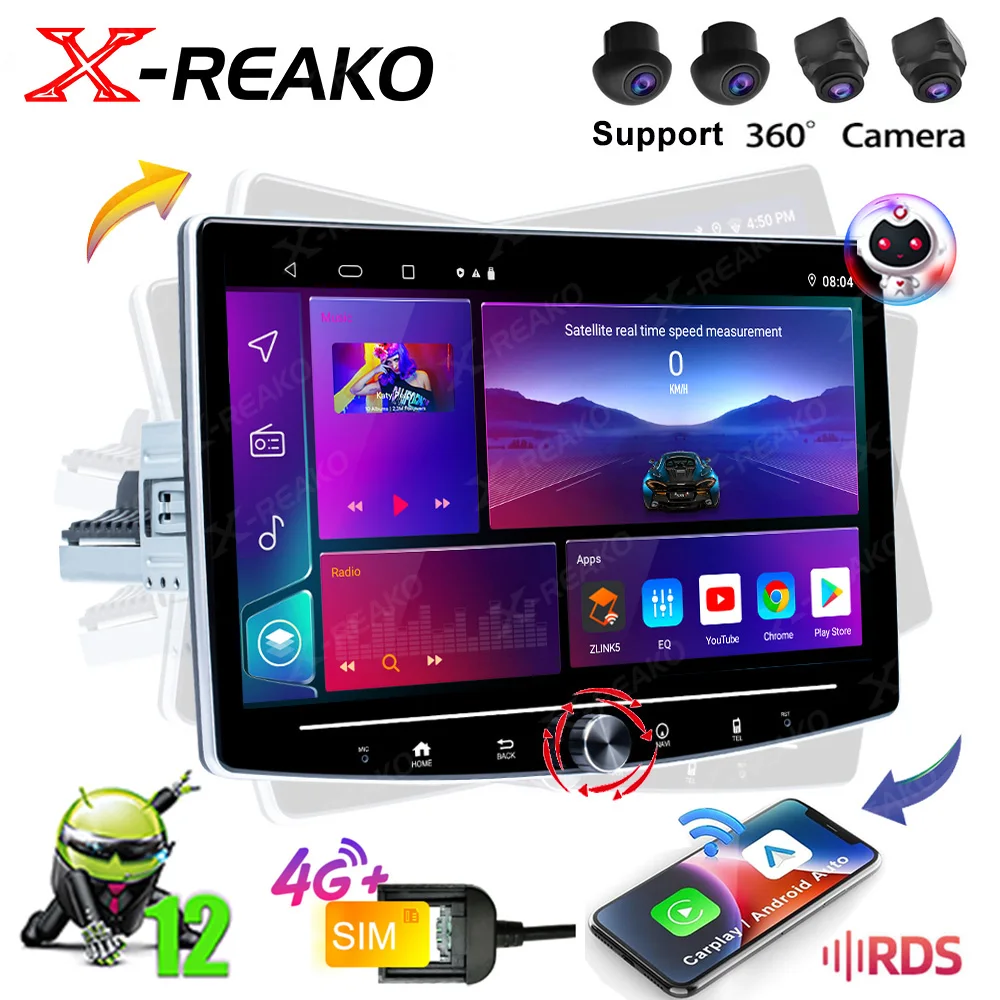 X-REAKO-Universal-Android-12-Car-Radio-Multimedia-Player-1-din-10-1 ...