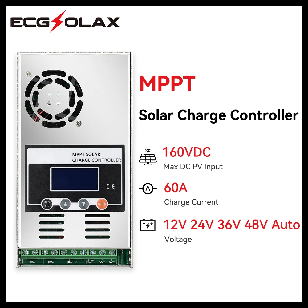 ECGSOLAX controlador de carga Solar MPPT, regulador automático de Panel ...