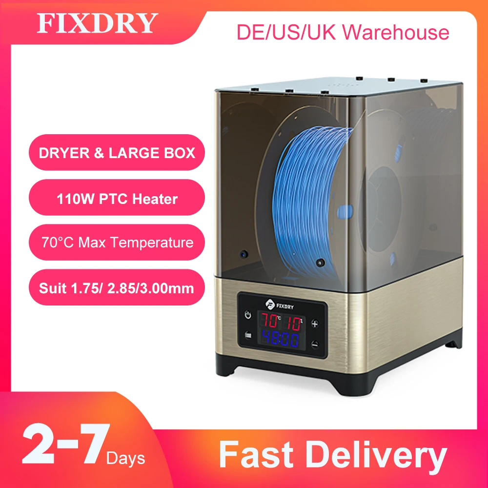 FIXDRY-PTC-Heater-3D-Printing-Filament-Dryer-Box-110V-220V-100W-Real ...