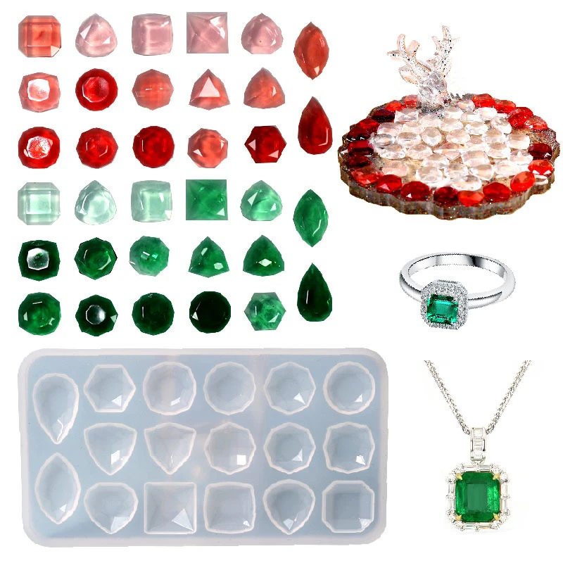 Resin Molds Making Gems | Gem Diamond Silicone Mold | Cast Resin Molds Diamond - Jewelry Tools ...