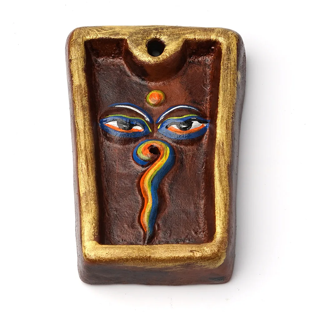 Painted-Ceramic-Incense-Holder-Handmade-Nepalese-Buddha-Statue-Incense ...