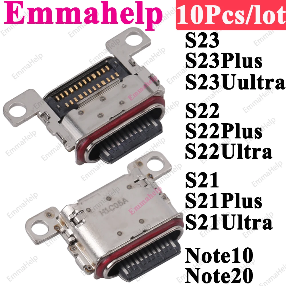10pcs USB Charging Port Connector For Samsung S21 S22 S10 S20 Plus S23 Ultra S105G S20FE Note 20 ...