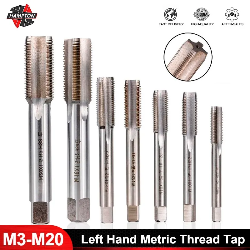 HAMPTON-1pc-M2-M20-Left-Hand-Machine-Thread-Tap-HSS-Steel-Machine-Plug ...