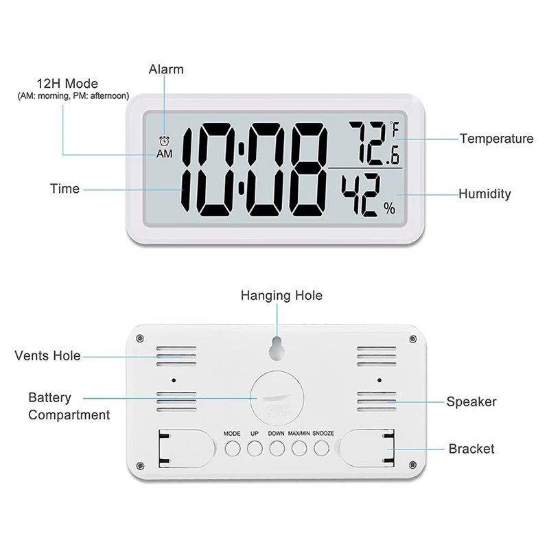 Nordic-Digital-Alarm-Clock-Simple-Table-Clock-Battery-Powered-LED ...