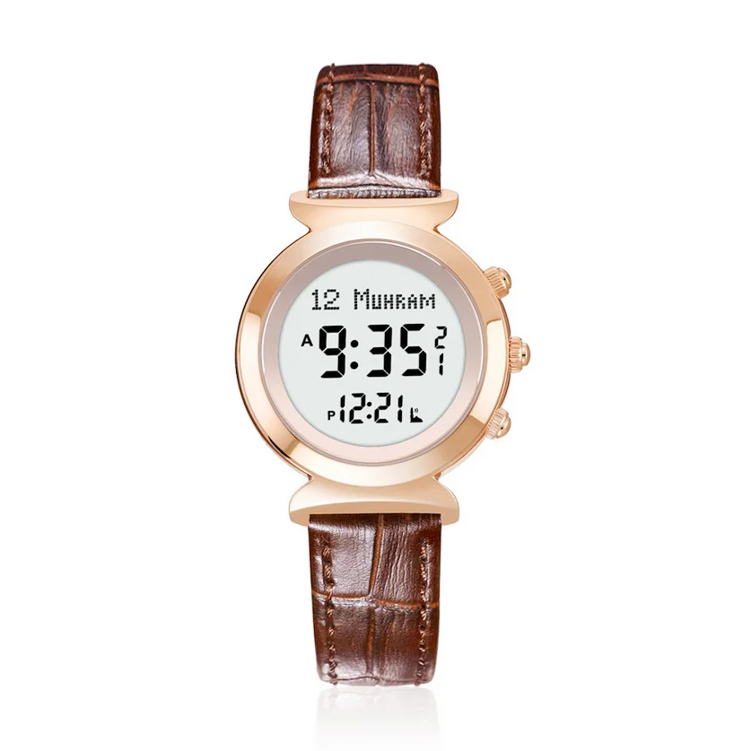 Muslim Prayer Watch for Woman with Azan Qibla Compass Al Haramen Fajr ...
