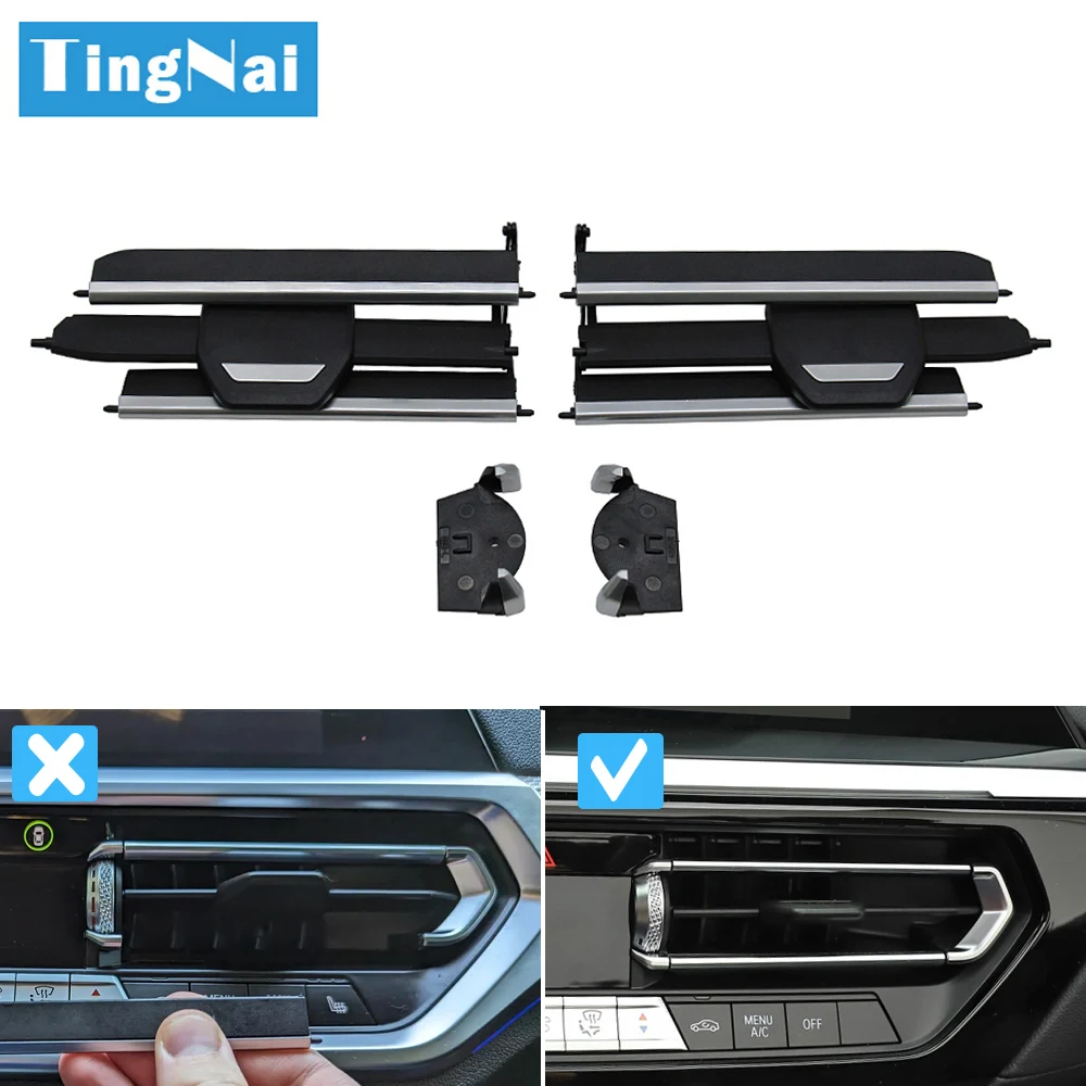 Car Middle Left Right Air Vent Grille AC Vent Slide Clip Repair Kit For ...