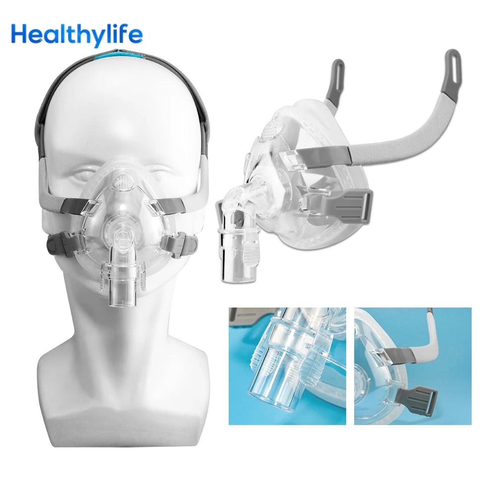 CPAP Full Face Mask Auto CPAP BiPAP With Headgear Headband Use for ...