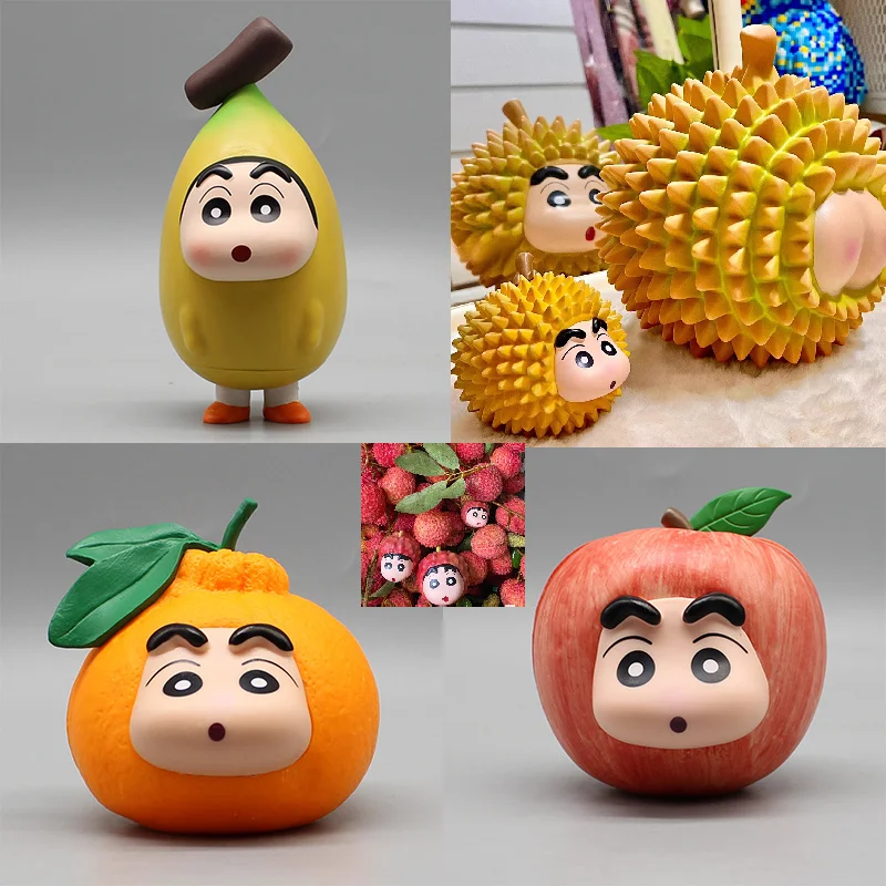 Crayon-Shin-chan-Fruit-Series-Model-Litchi-Orange-Durian-Banana-Cute ...