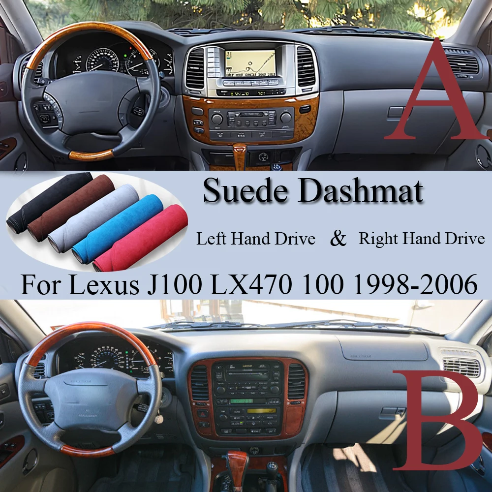 For-Lexus-LX470-100-LX-470-J100-1998-2000-2006-Suede-Dashmat-Dash-Mat ...