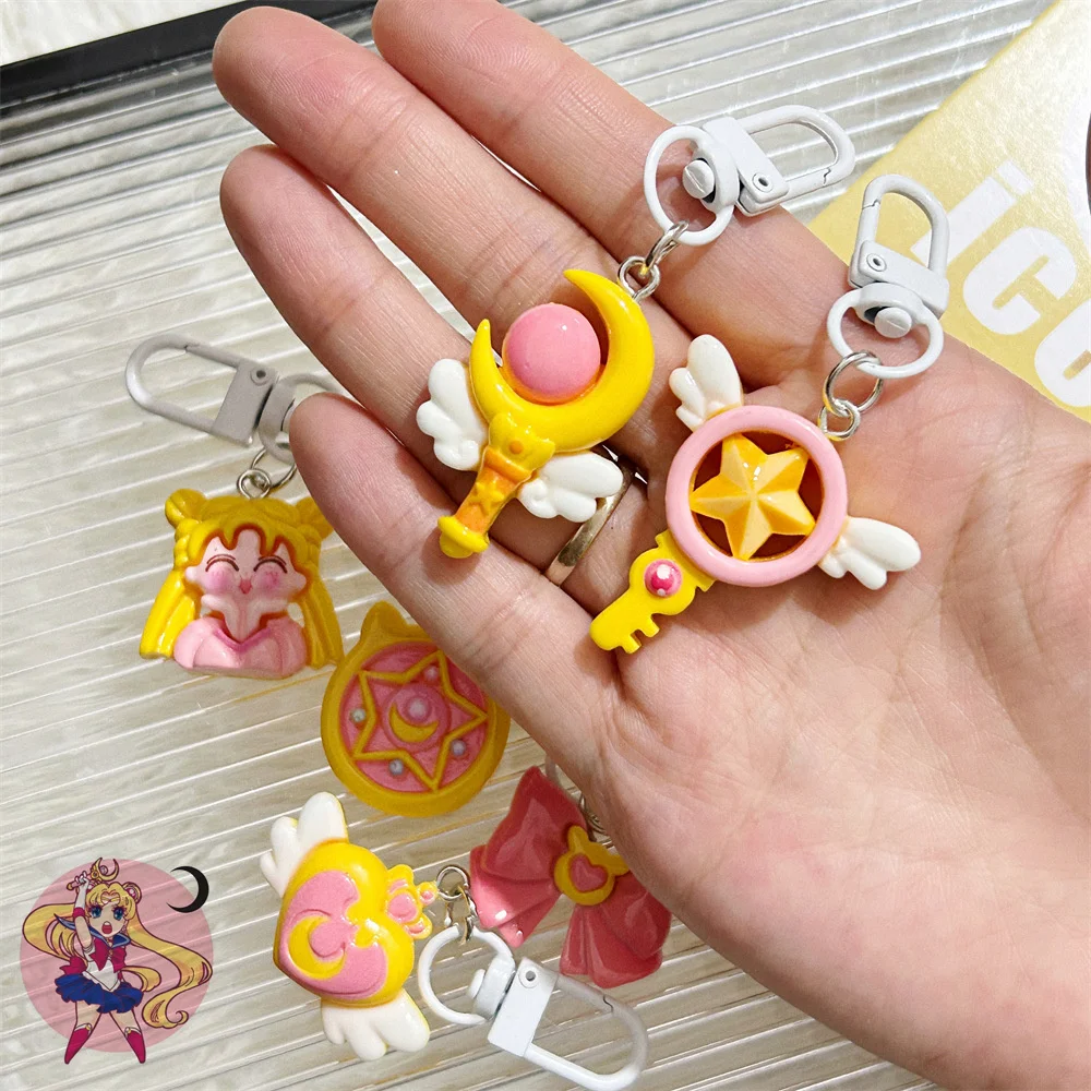 Cute-Sweet-Key-Chain-Cartoon-Sailor-Moon-Anime-Key-Ring-Pink-Pendant ...