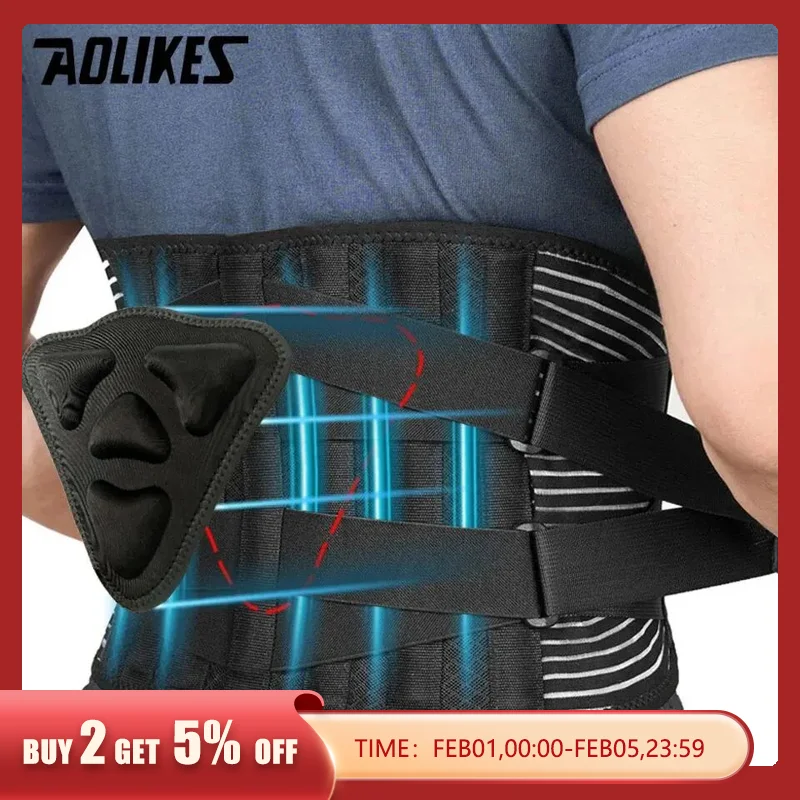 AOLIKES-Lower-Back-Brace-with-6-Stays-Anti-skid-Orthopedic-Lumbar ...
