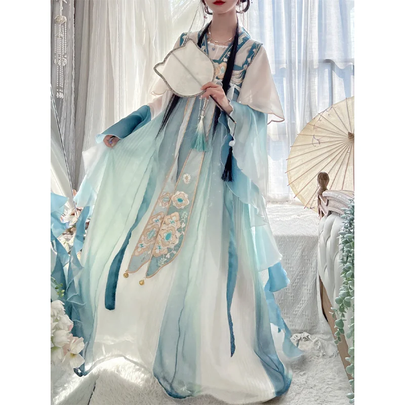 4PC-Improved-Autumn-Style-Hanfu-Dress-Set-Traditional-Chinese-Style-Han ...