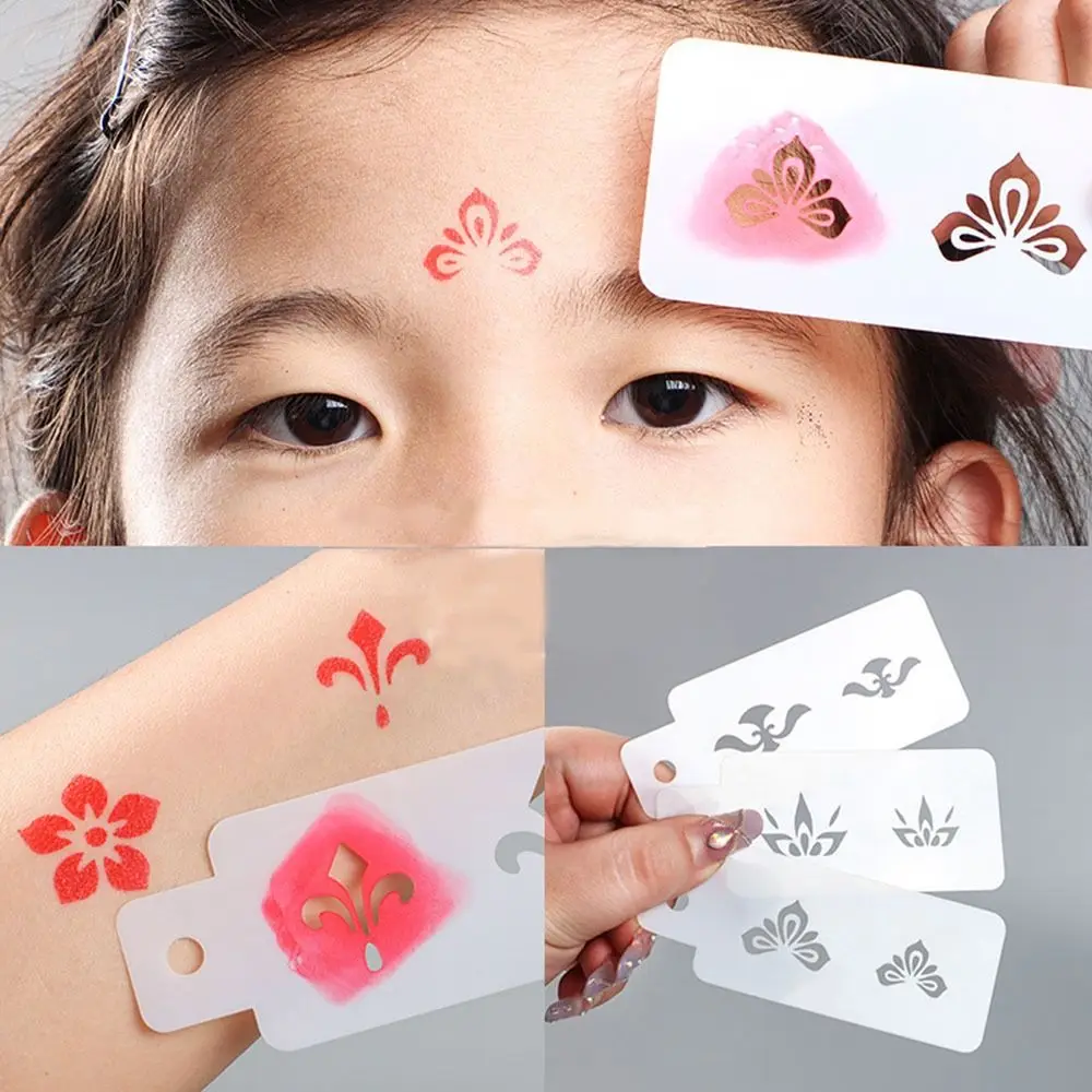 1-Set-Face-Paint-Template-Reusable-PET-Forehead-Painting-Template ...