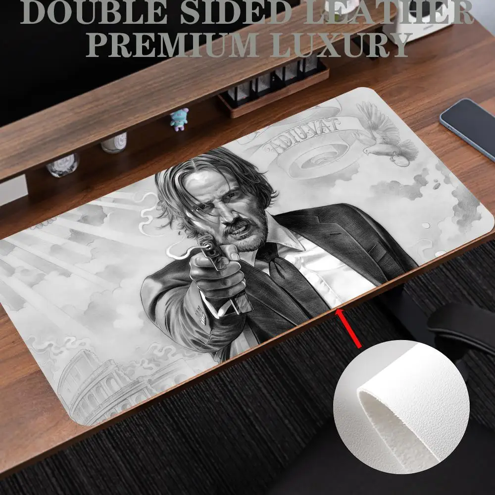 DIY-gaming-computer-Desk-accessories-J-John-W-Wick-Mouse-Pad-PU-Leather ...