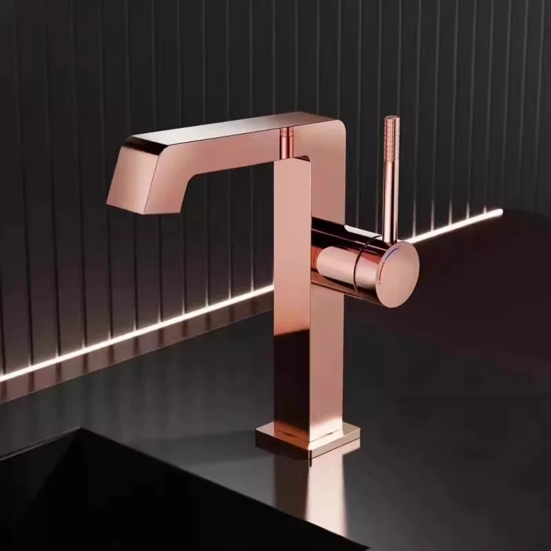 Rose-Gold-Basin-Faucets-Chrome-Brass-Sink-Mixer-Bathroom-Washbasin-Tap ...