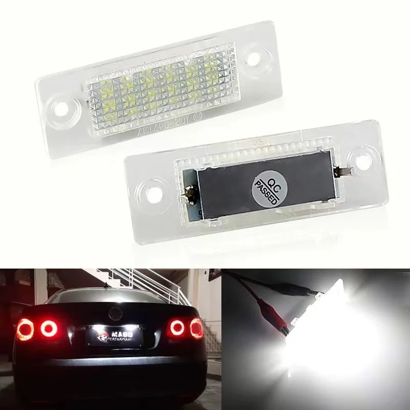 2PCS-Car-LED-License-Plate-Number-Light-12V-For-VW-Touran-Golf-Caddy ...