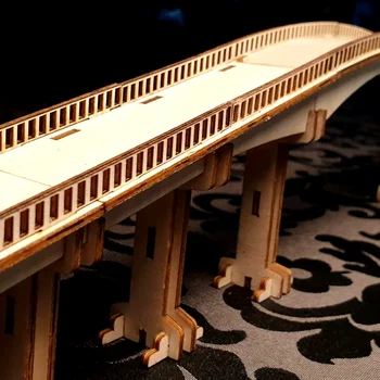 3D Puzzle Laser Cut Files 3D model of Bridge from plywood (2.85 mm ...