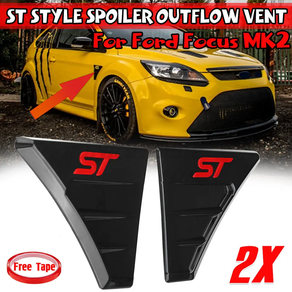 Pair-Car-Side-Fender-Spoiler-Outflow-Vent-For-Ford-Focus-MK2-MK3-RS ...