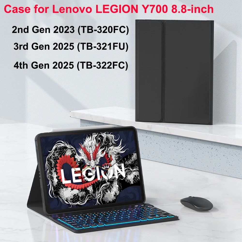 Case for Lenovo LEGION Y700 8.8 Inch 2023 2025,Magnetic Bluetooth ...