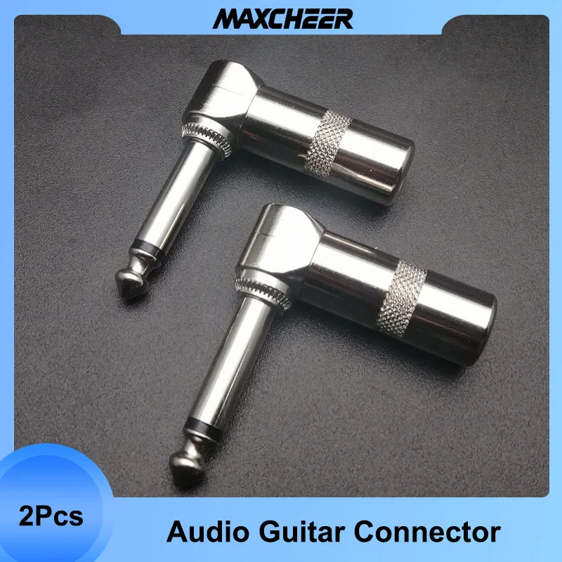 2pcs-Straight-Guitar-Cable-Connector-2-Pole-Mono-Amplifier-Microphone ...