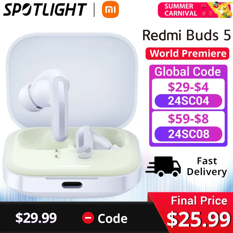 World-Premiere-Xiaomi-Redmi-Buds-5-Global-Version-AI-Noise-Reduction ...