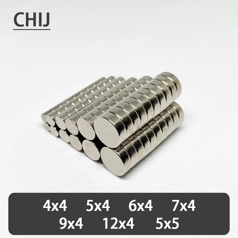10-50-100PCS-Round-4x4-5x4-5x5-6x4-7x4-9x4-12x4mm-Durable-Magnet-N35 ...