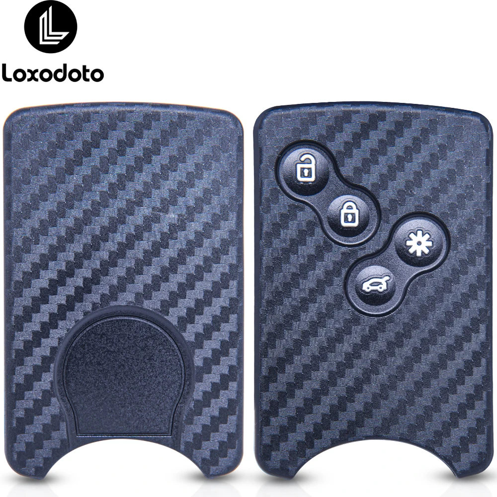 Silicone-Carbon-Fiber-Remote-Key-Case-Cover-for-Renault-Zoe-Megane-3 ...