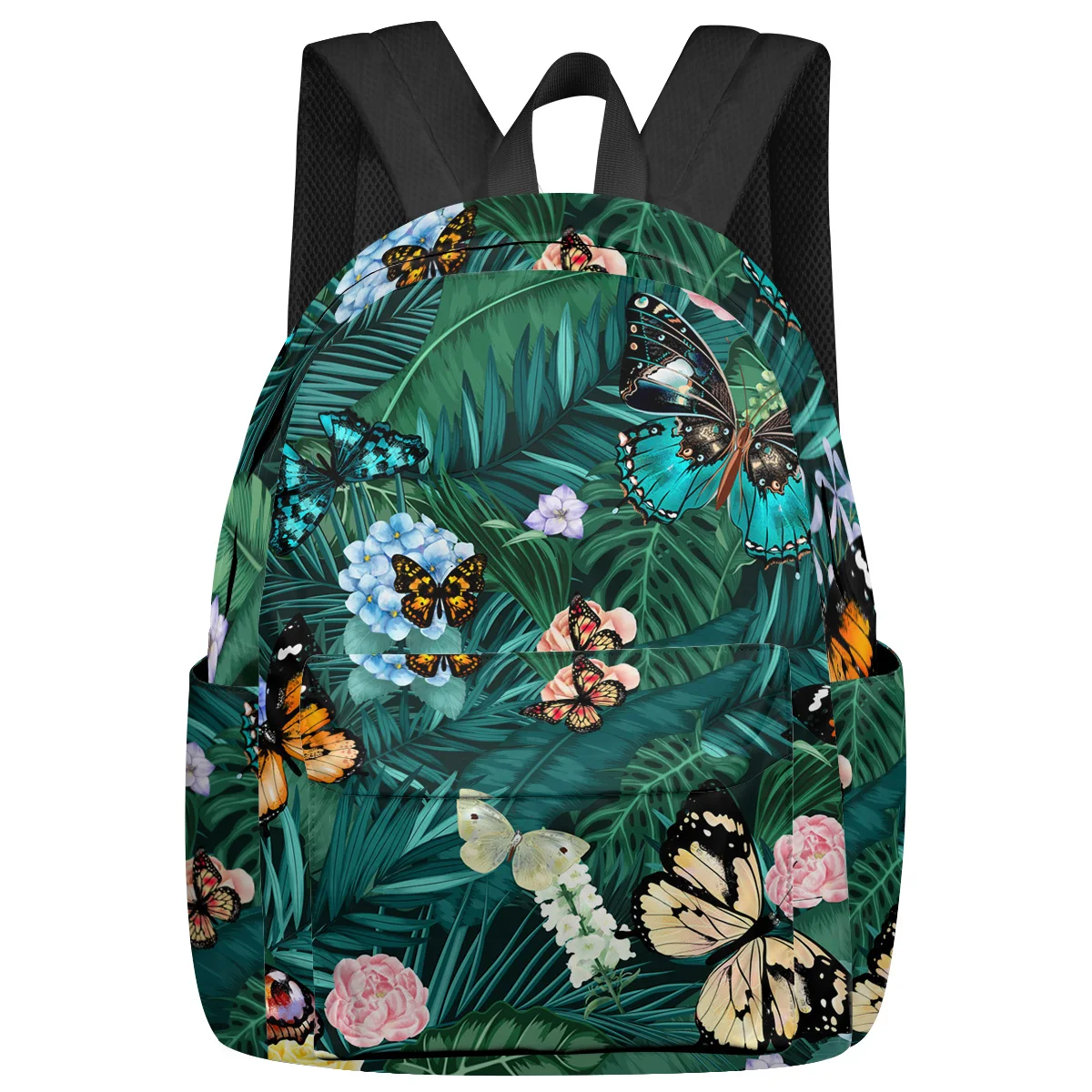 Nordic-Style-Flower-Palm-Leaf-Butterfly-Backpacks-Teenagers-Student ...
