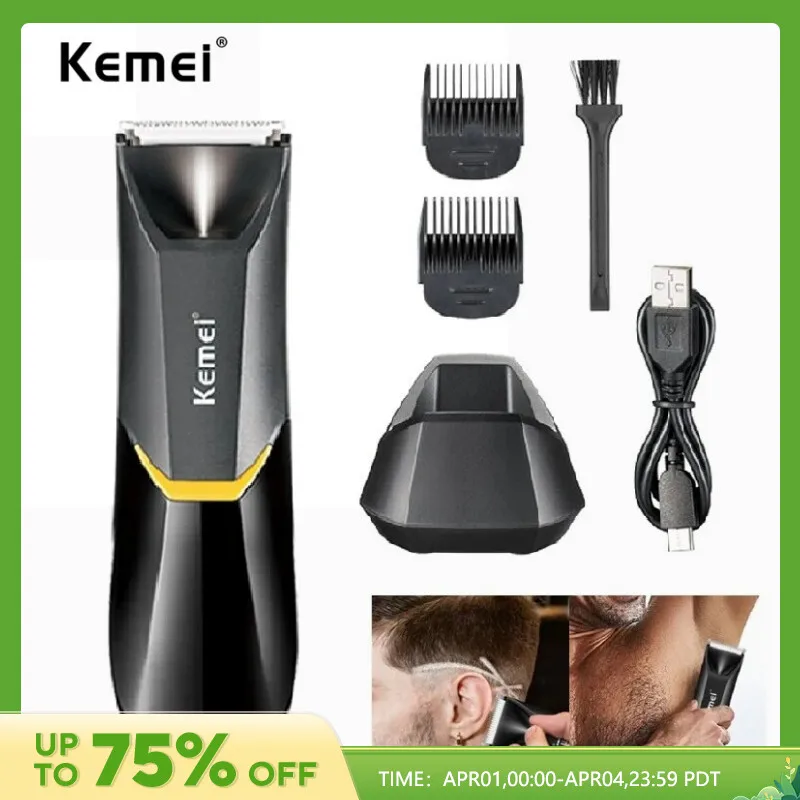 Kemei-Washable-Electric-Groin-Body-Trimmer-For-Men-Women-Ball-Shaver-Body-Groomer-Beard-Grooming ...