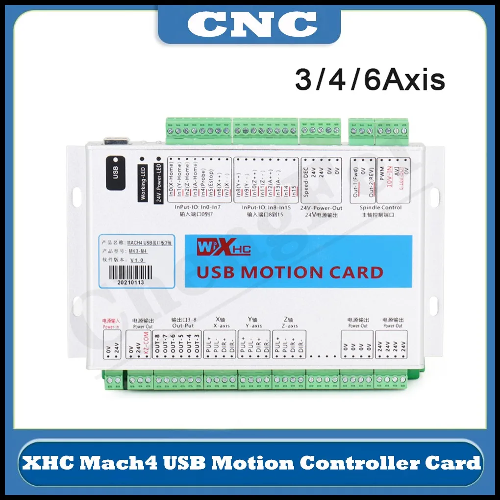USB-Motion-Control-Card-Breakout-Board-XHC-Mach4-3-4-6-Axis-2000KHz ...