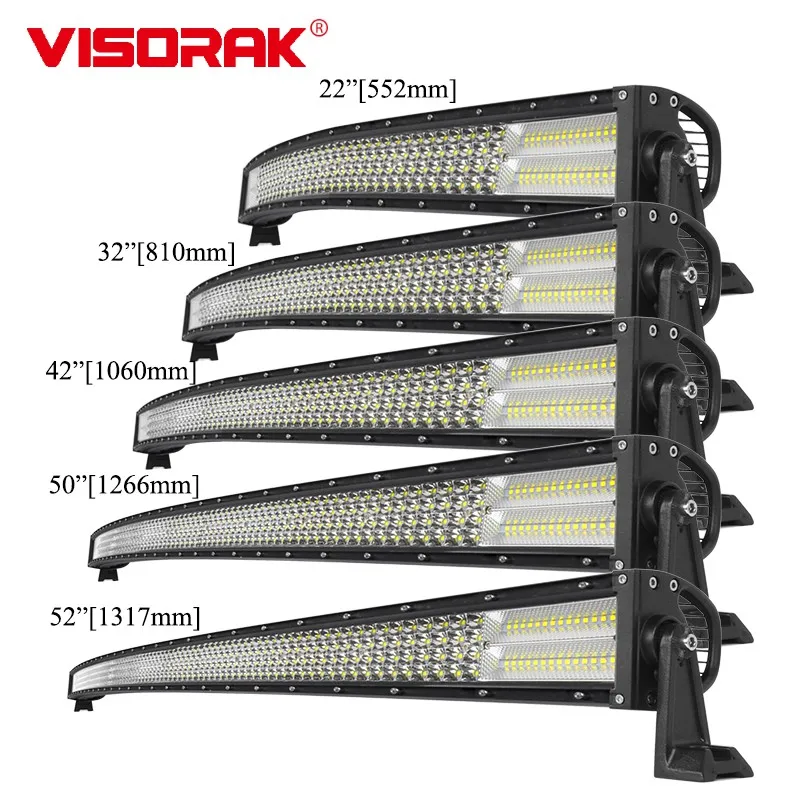 VISORAK-4-row-Off-road-Bumper-Curved-LED-Roof-Light-Bar-For-SUV-ATV-Car ...