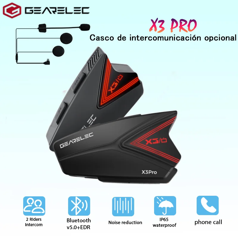 GEARELEC-intercomunicador-X3-Pro-para-casco-de-motocicleta-sistema-de ...
