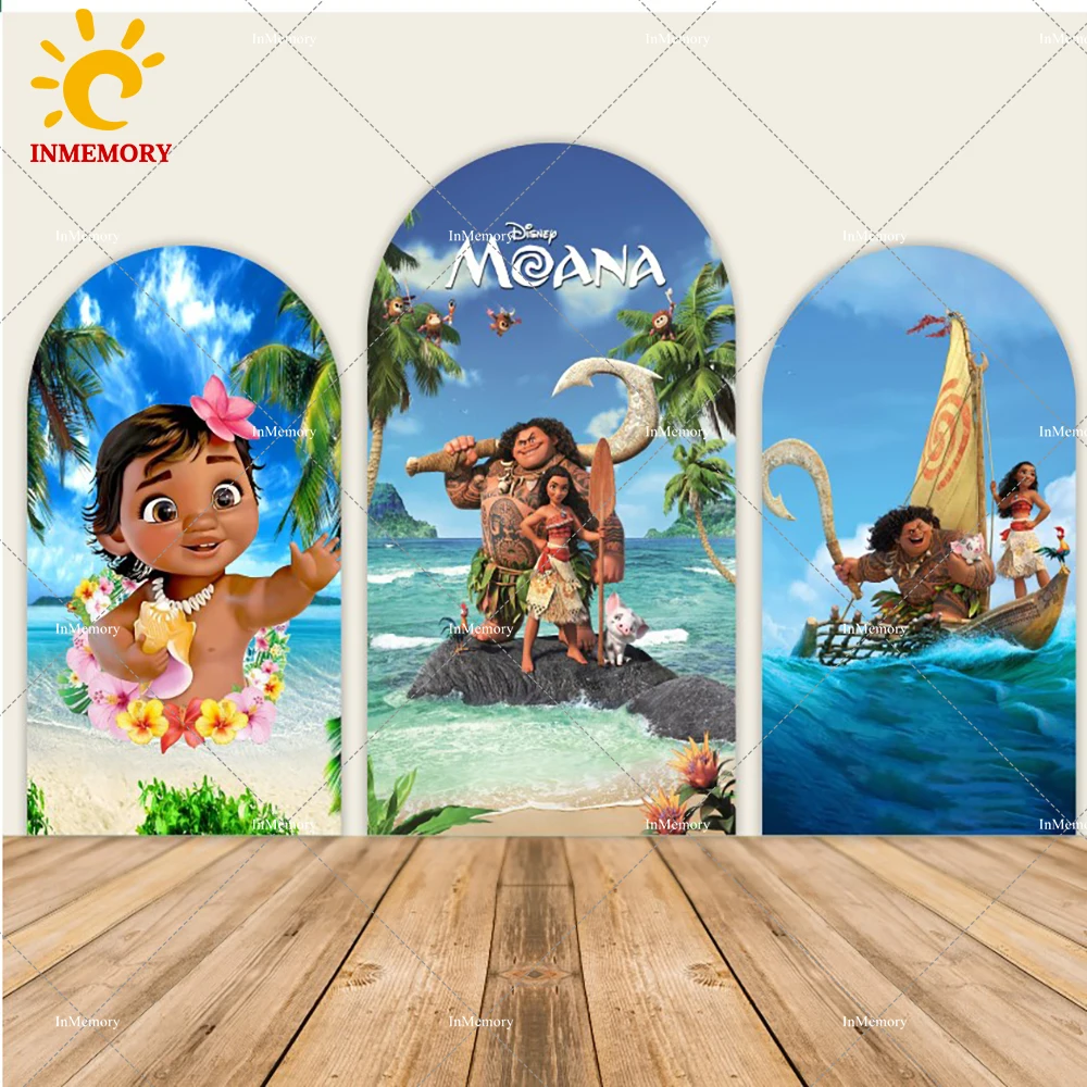 Baby Moana Arch Backdrop Cover For Children Birthday Party Decoration ...