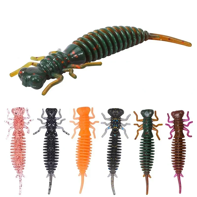 5-10pcs-Worm-Larva-Soft-Lures-5-5cm-7-5cm-Artificial-Silicone-Bait ...