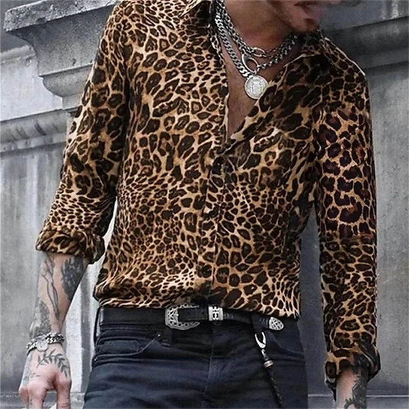 Hawaiian-Fashion-Luxury-High-Quality-Leopard-Print-Men-s-Shirts-Single ...