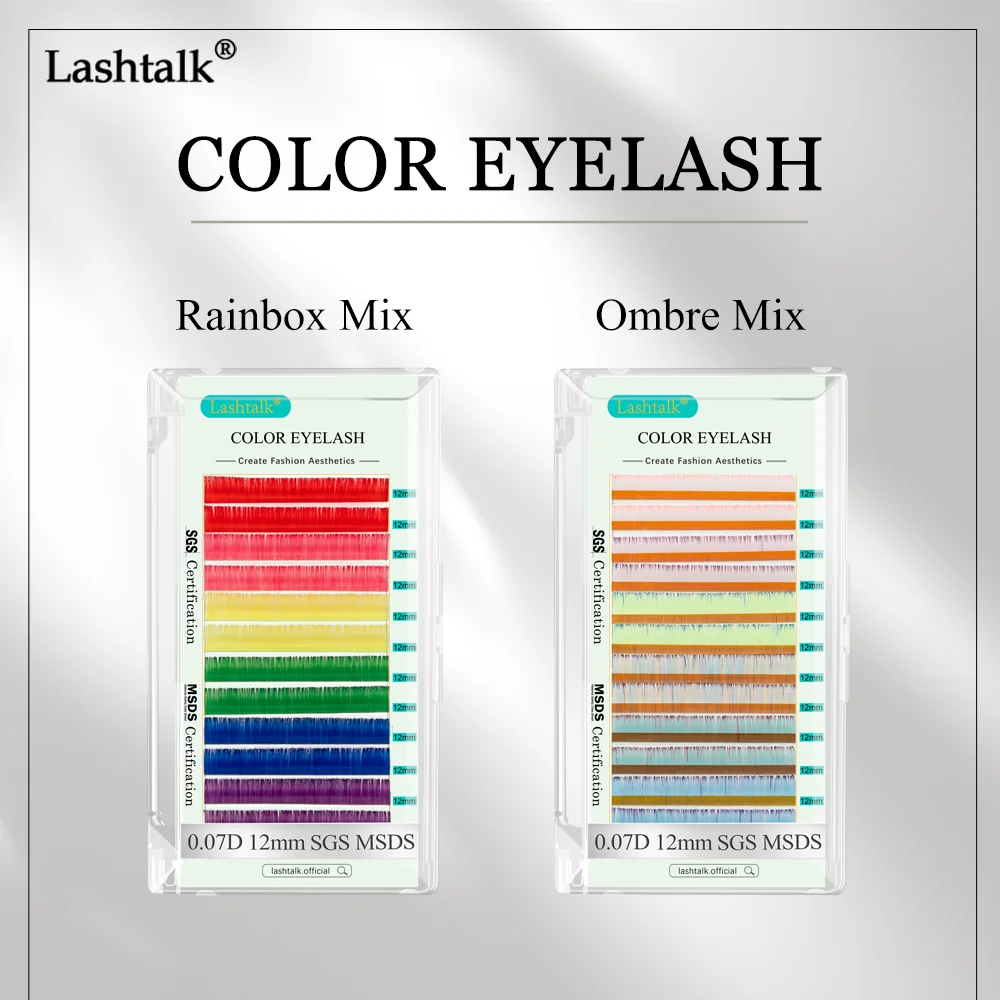 Lashtalk Color Rainbow Ombre Mix Eyelash Extension Clios From Nagaraku ...