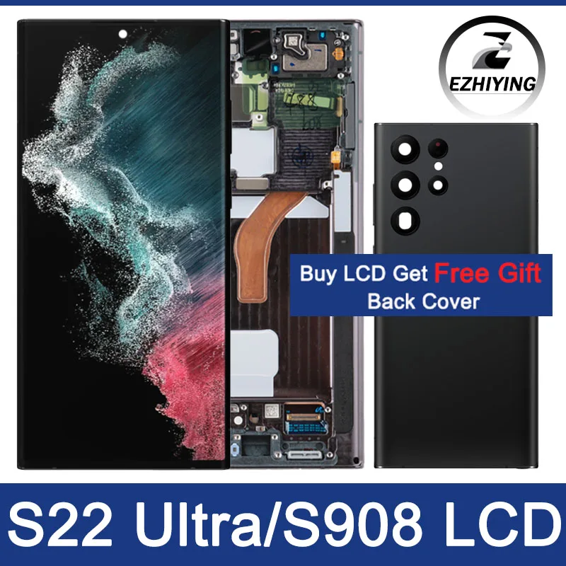 6-8-Super-Amoled-LCD-For-Samsung-Galaxy-S22-Ultra-LCD-Display-S908 ...