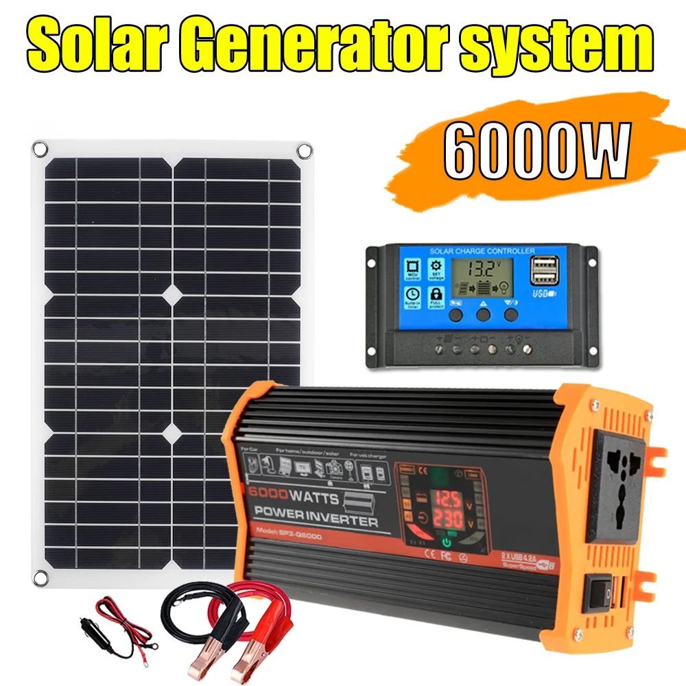Solar Power Generator System Modified Sine Wave 12V 220V Voltage ...